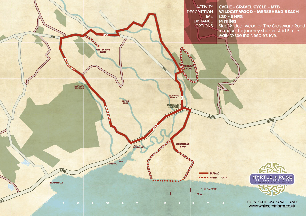 Walk - Dalbeattie Town Wood - Brambles Cafe - Whitecroft Farm